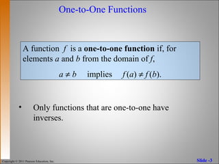 Inverses & One-to-One | PPT