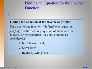 Inverses & One-to-One | PPT