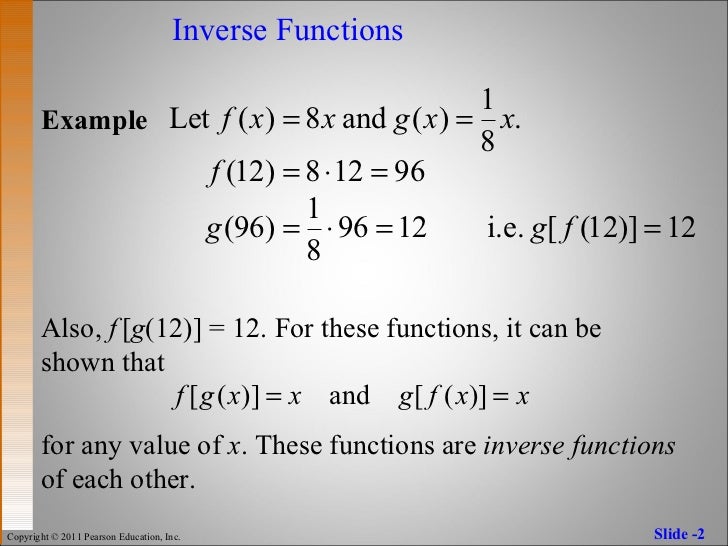 Inverses & One-to-One