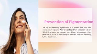 addressing dry skin, acne, sun protection,pigmentation, prickly heat ...