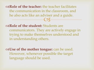 communicative language teaching | PPTX