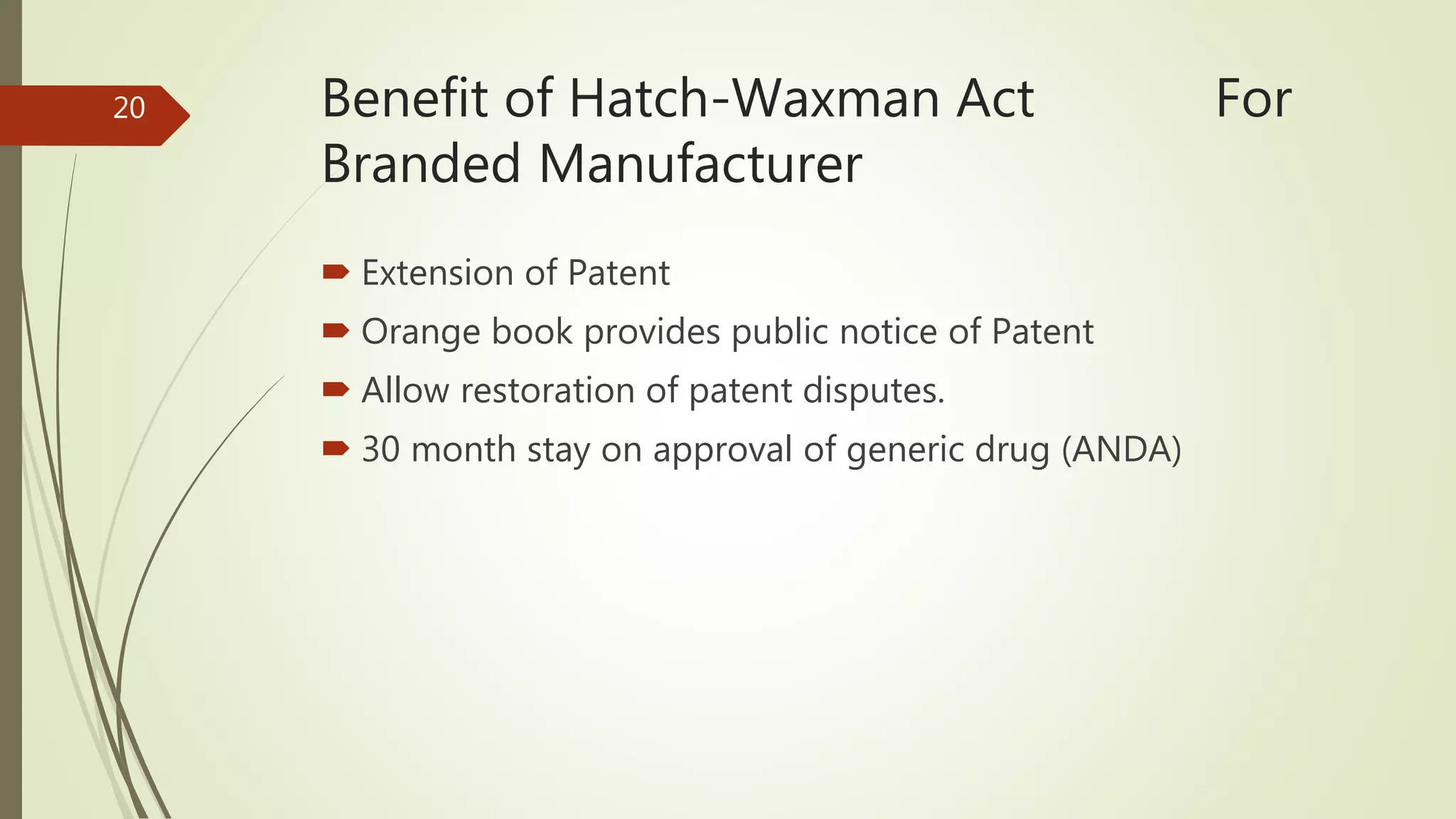 Hatch Waxmann Act Pptx
