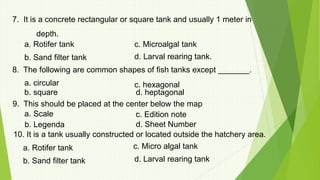Hatchery tank activity 1. | PPTX
