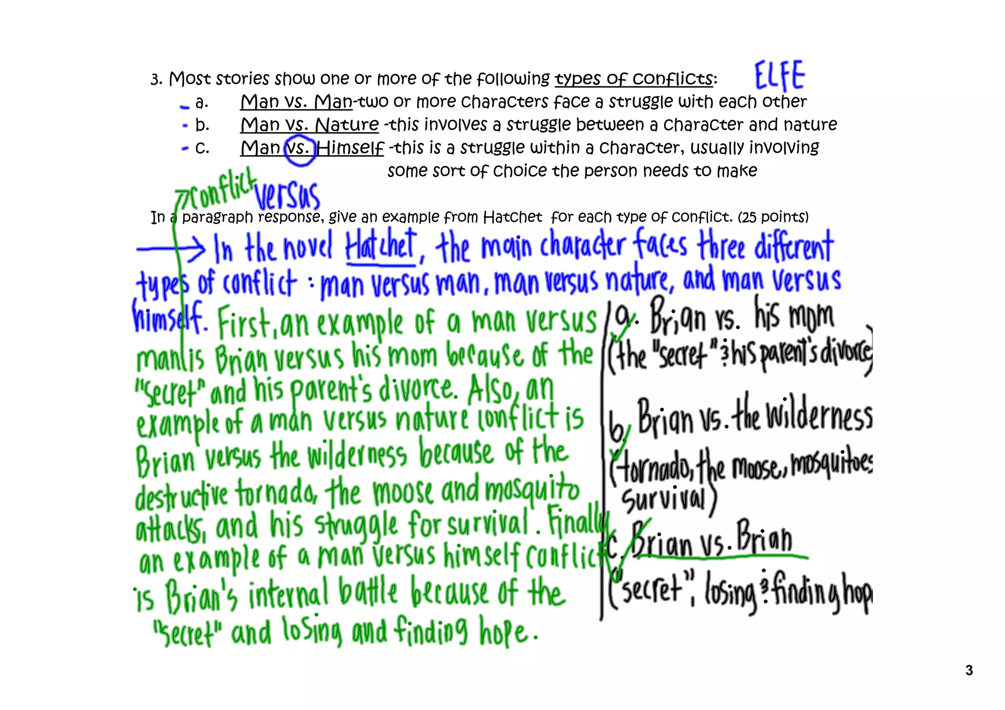 Hatchet Short Response #3 | PPT