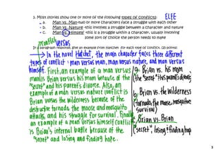 Hatchet Short Response #3 | PDF