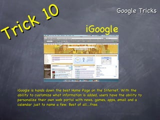 Google's Top Ten Tricks | PPT
