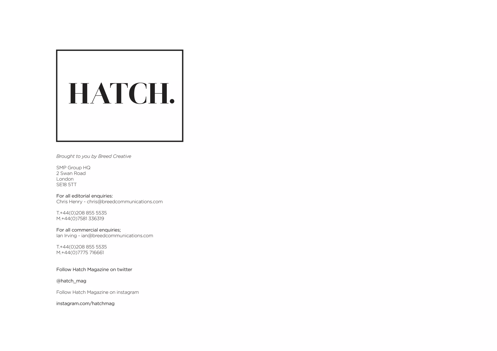 HATCH: Media Pack | PPT