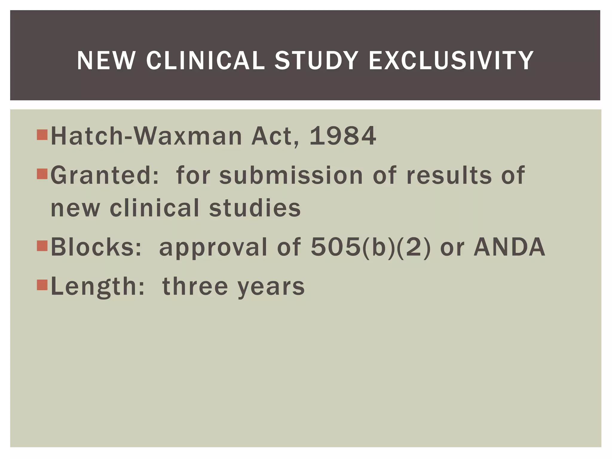 Hatch Waxman Act | PPTX