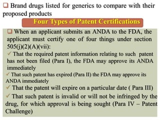 hatchwaxmanact of generic product development | PPT