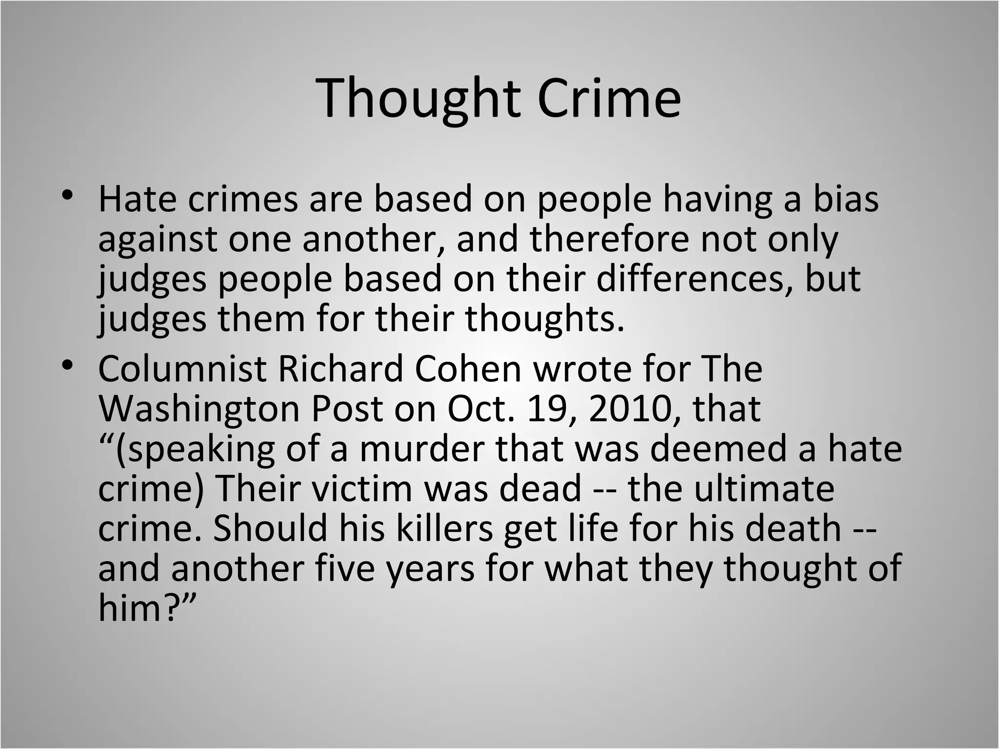 Hate Crime | PPT