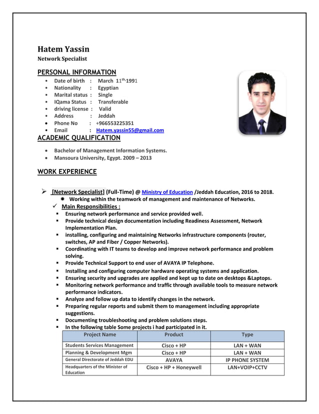 Hatem yassin cv | PDF