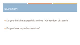 Hate speech | PPTX