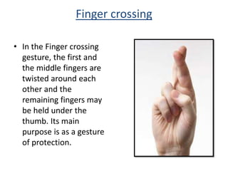some common gestures and their interpretations | PPTX