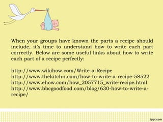 Ha thi vu ha edgt940 how to write a recipe in english | PPT | Homework ...