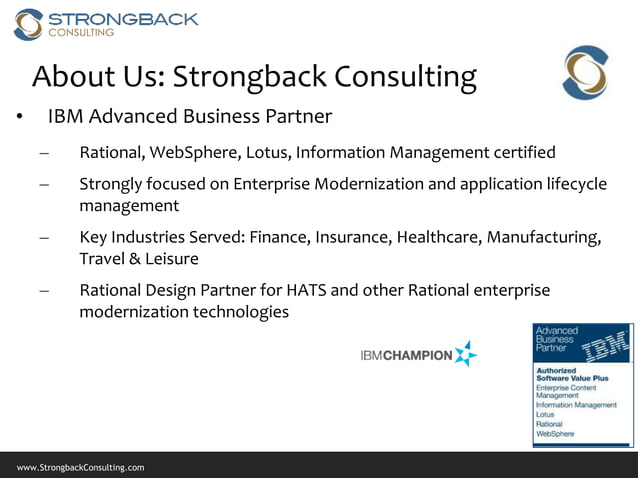 IBM Rational HATS Overview 2013 | PPT