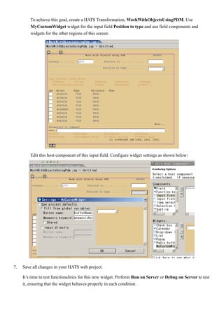 Hats tutorial custom widget | PDF