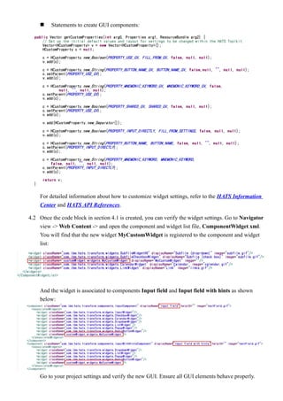 Hats tutorial custom widget | PDF