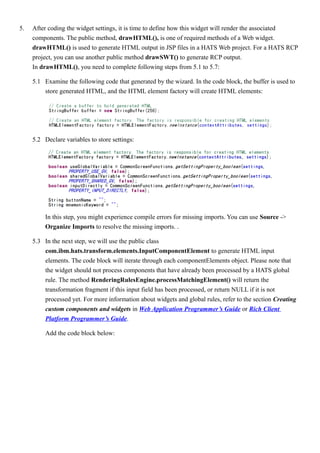 Hats tutorial custom widget | PDF