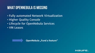 Replacing vCloud with OpenNebula | PPT