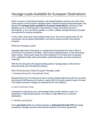 Haulage Loads Available for European Destinations.pdf