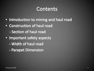 Haulroad design | PPTX | Geology | Science