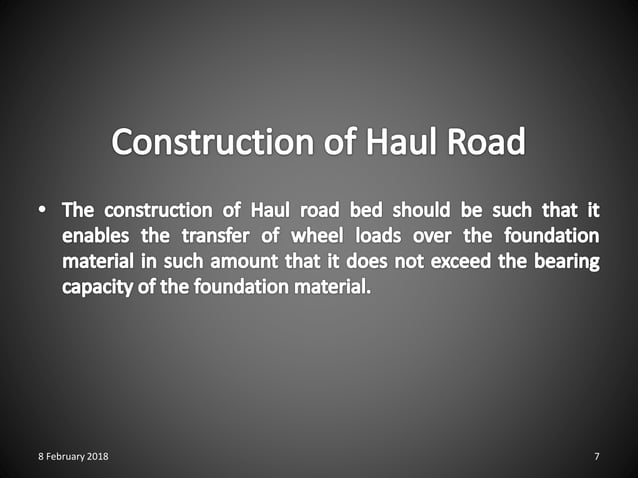 Haulroad design | PPTX | Geology | Science