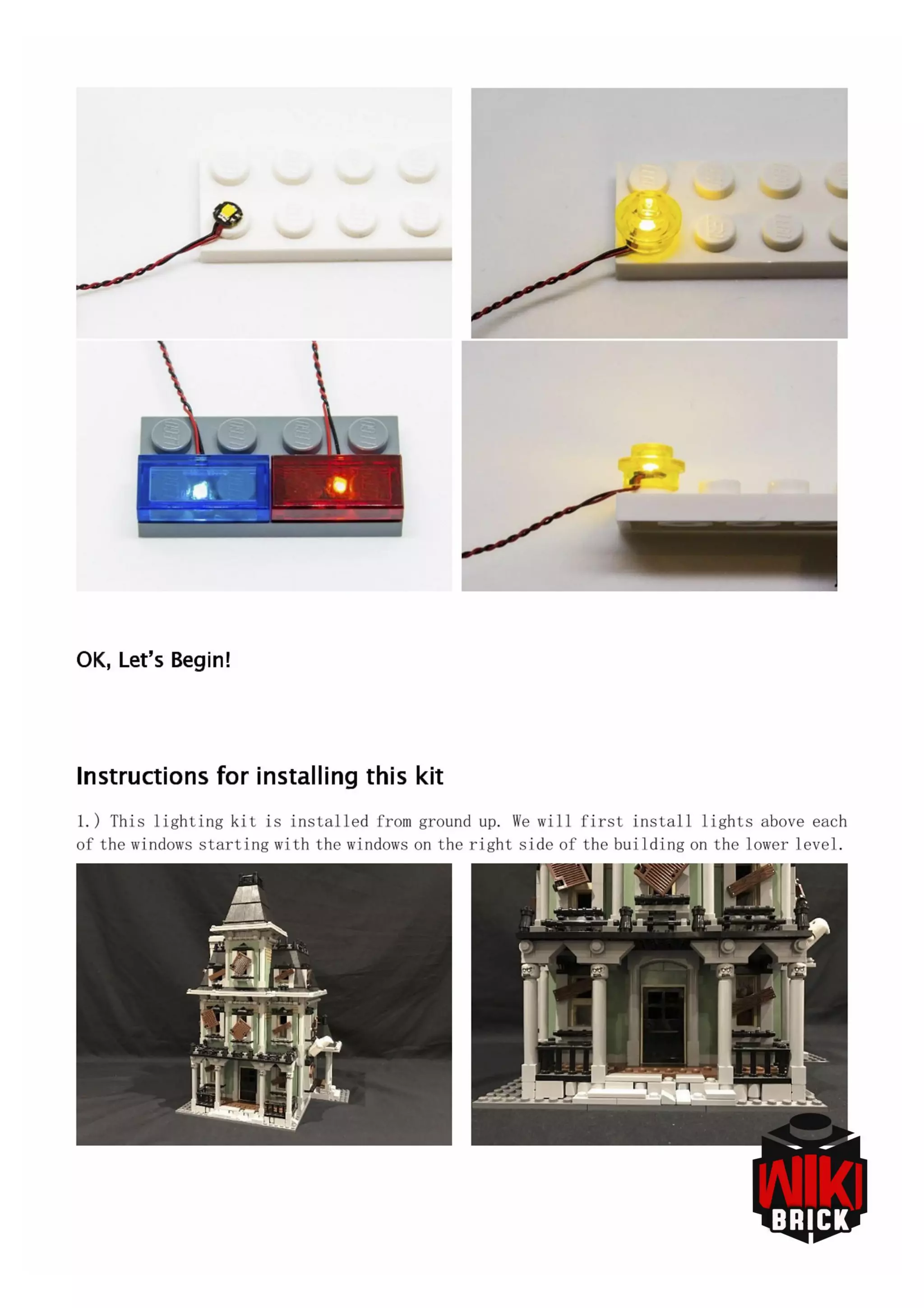 Manual Instruction Led Light for LEGO 10228 Haunted House Brick Kits | PDF