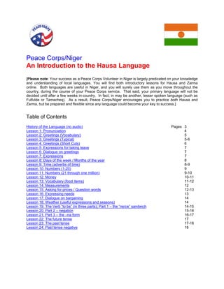 Basic Hausa Language Course | PDF