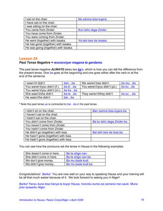 Basic Hausa Language Course | PDF