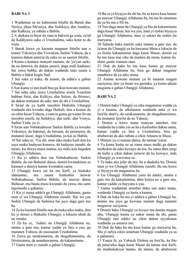 Hausa - Book of Baruch.pdf