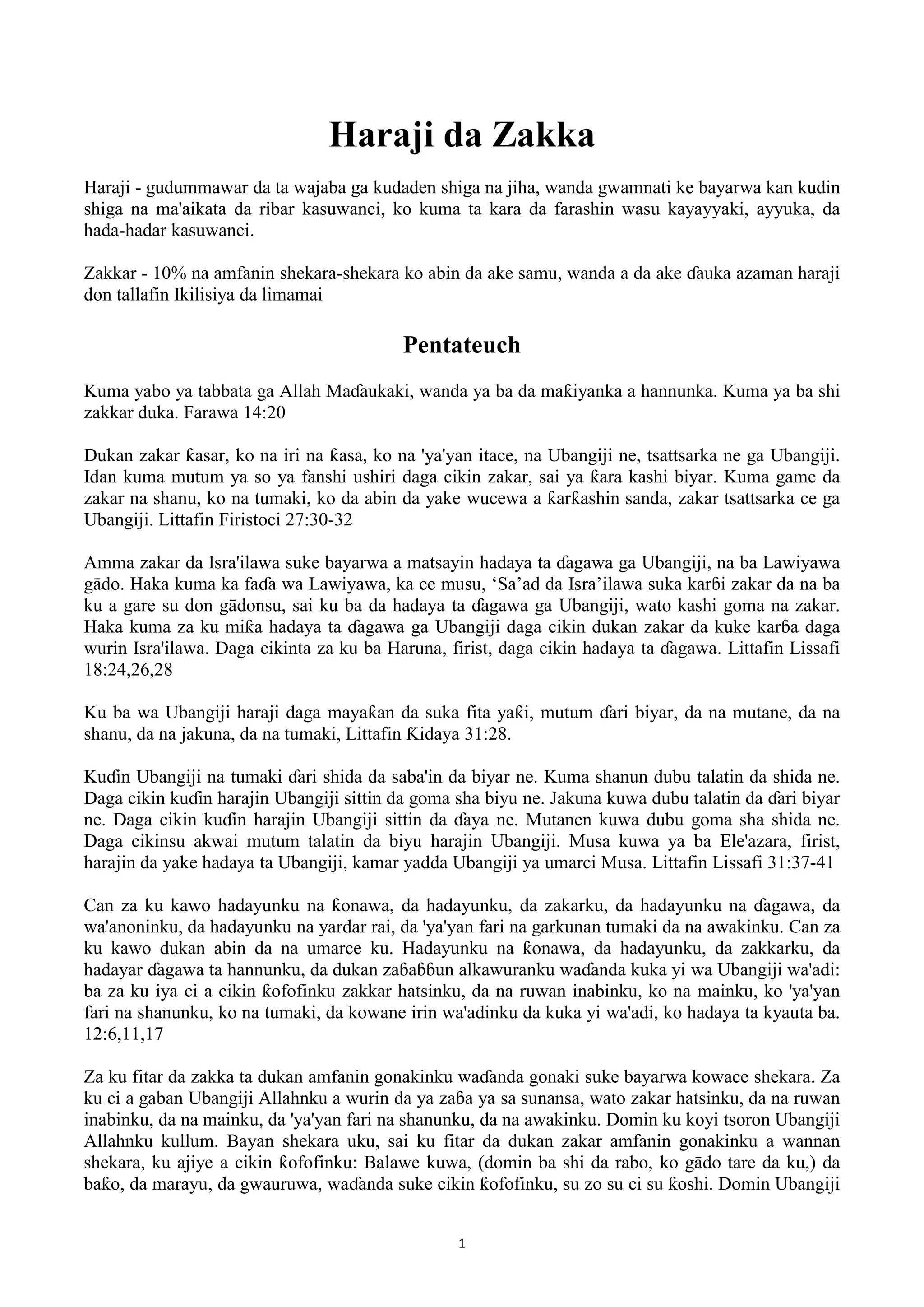 Hausa - Tax and Tithe Biblical Principles.pdf