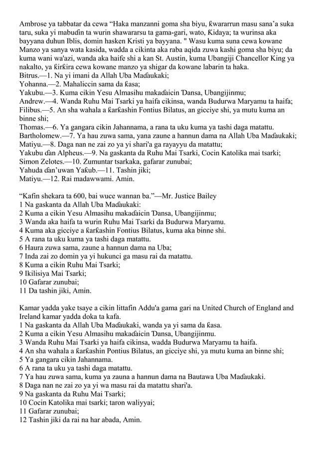 Hausa - The Apostles' Creed.pdf