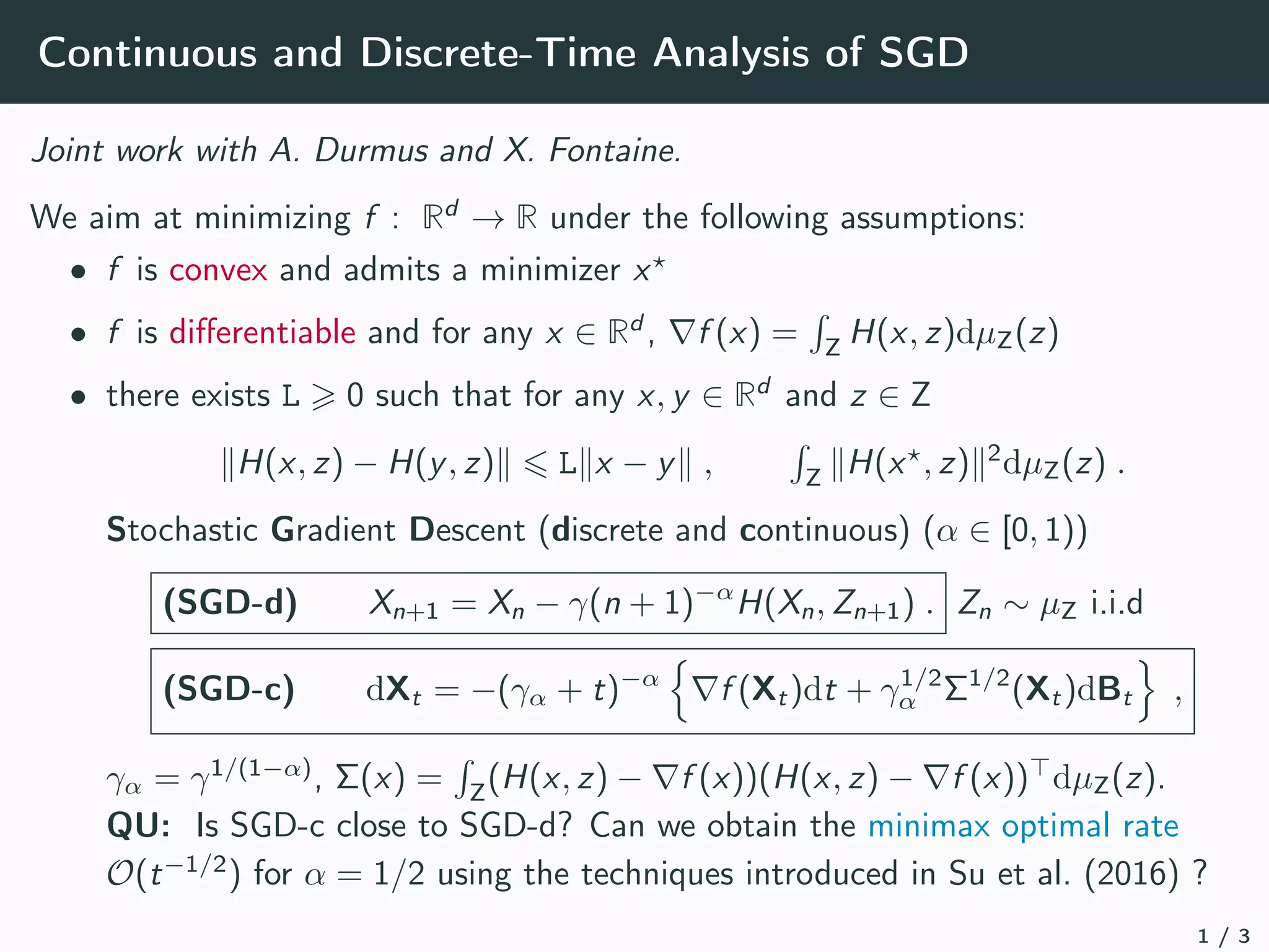 Continuous and Discrete-Time Analysis of SGD | PDF