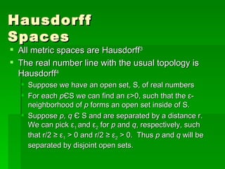 Hausdorff and Non-Hausdorff Spaces | PPT