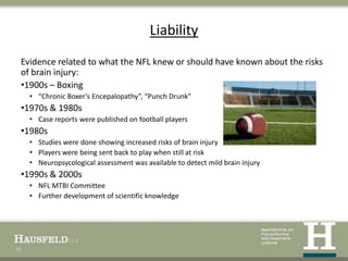 Hausfeld LLP NFL presentation on concussion litigation | PPTX