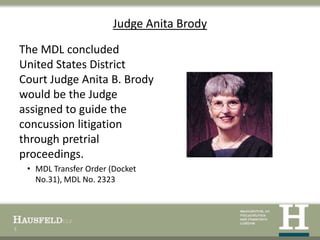 Hausfeld LLP NFL presentation on concussion litigation | PPTX