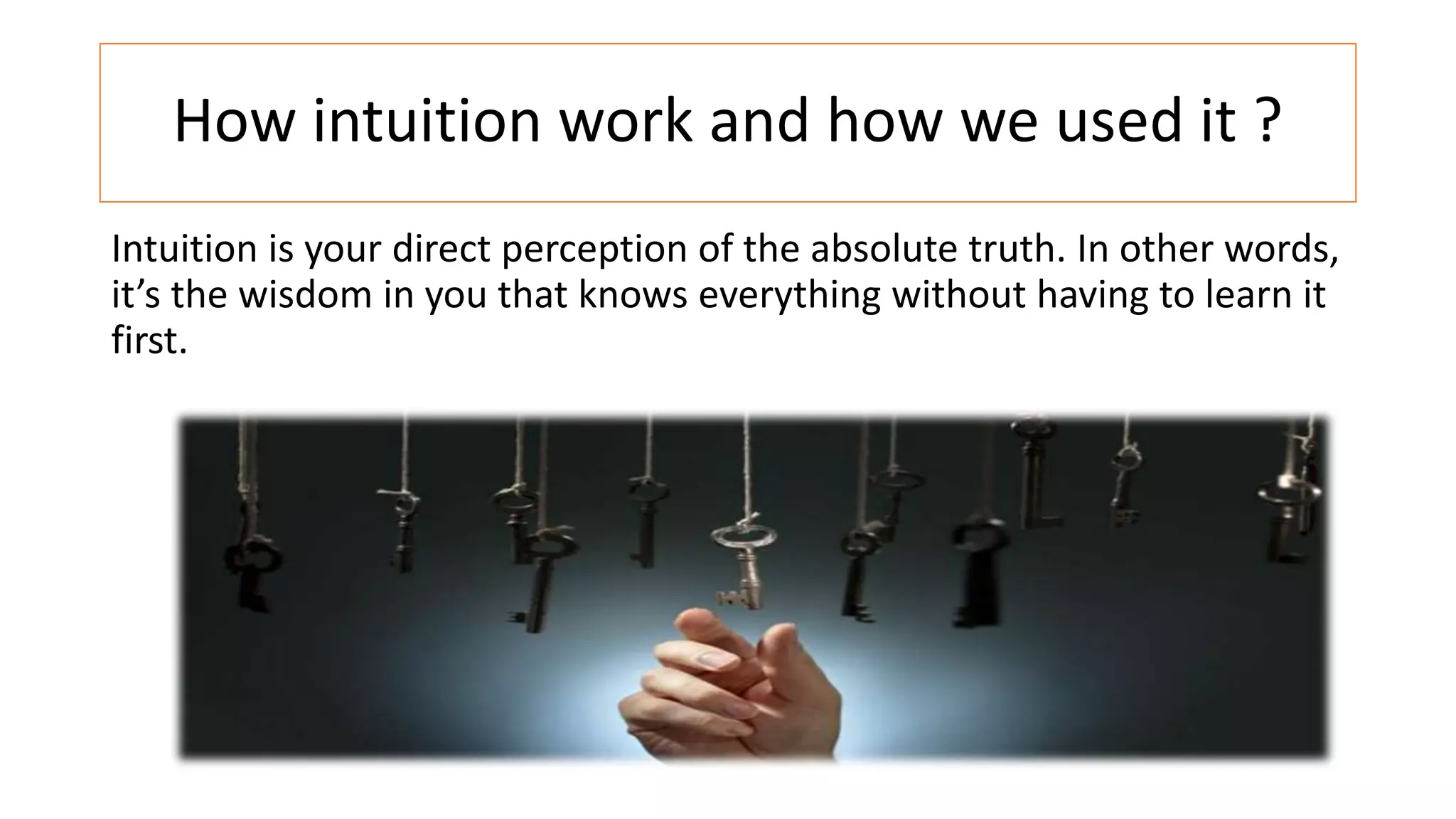 Power of intuition | PPTX