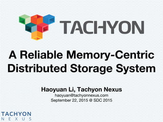A Reliable Memory-Centric Distributed Storage System | PPT