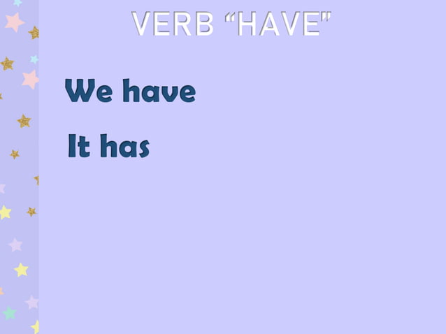 Verb "Have" | PDF