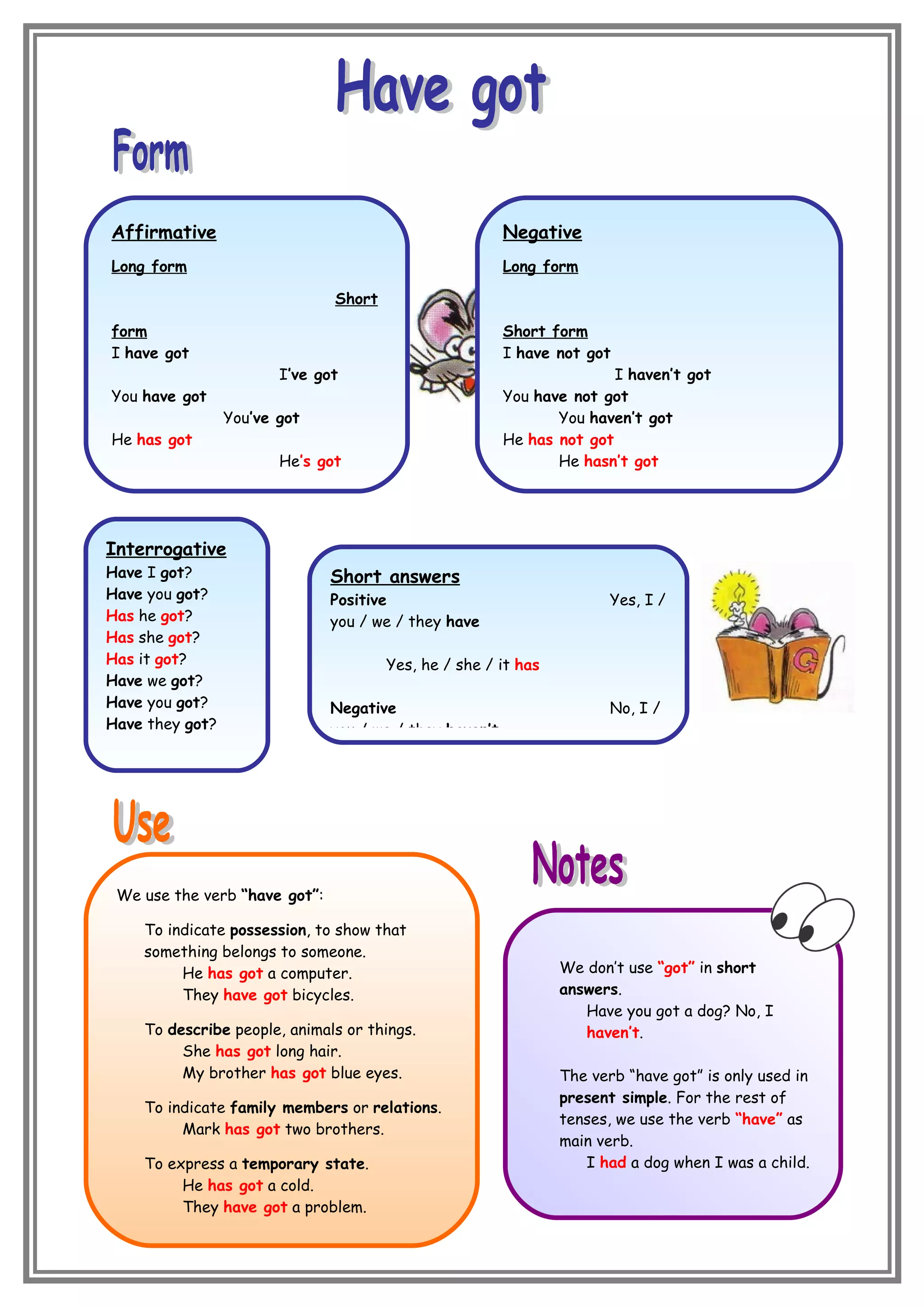Have got-grammar-exercises | PDF