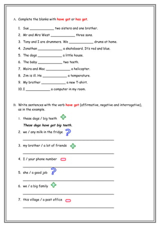 Have got-grammar-exercises | PDF