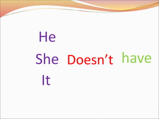 Have has exercises | PPT