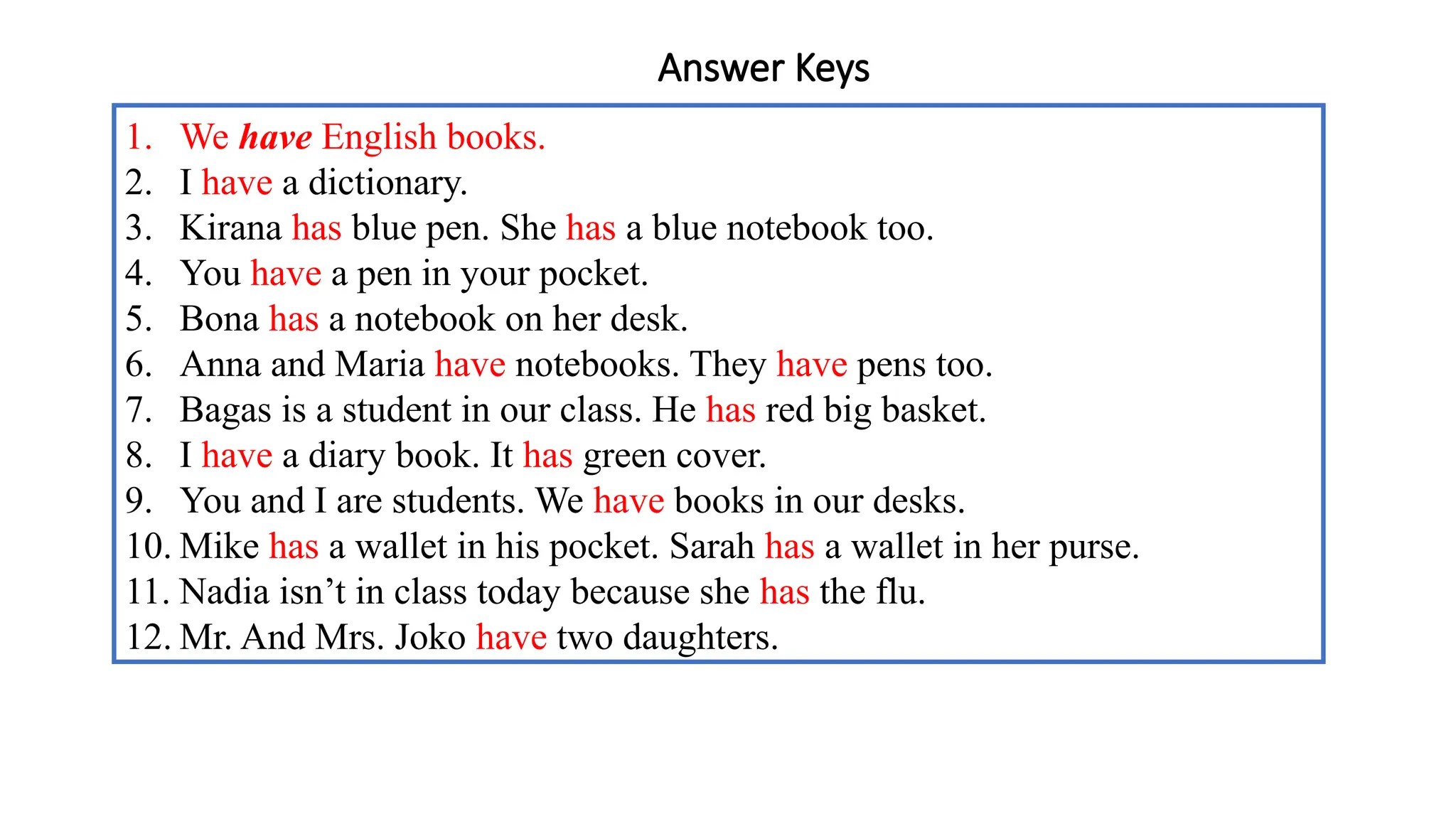 Have and Has for junior high school students.pptx