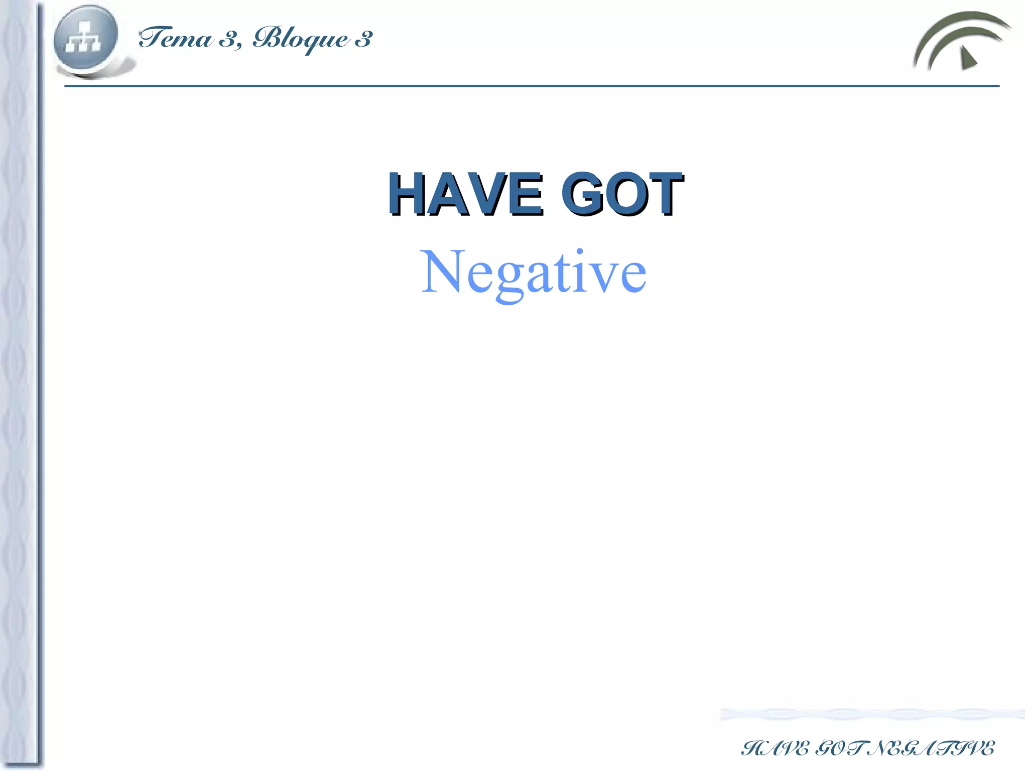 Have got negative and interrogative | PPT