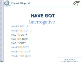 Have got negative and interrogative | PPT