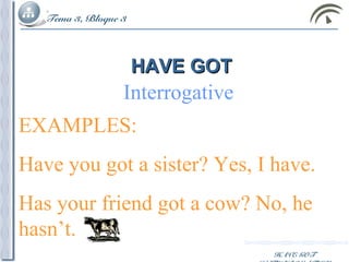 Have got negative and interrogative | PPT