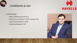 Havells India | Brands |Business Model | Financials | History | Future ...