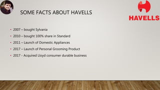 Havells India | Brands |Business Model | Financials | History | Future ...