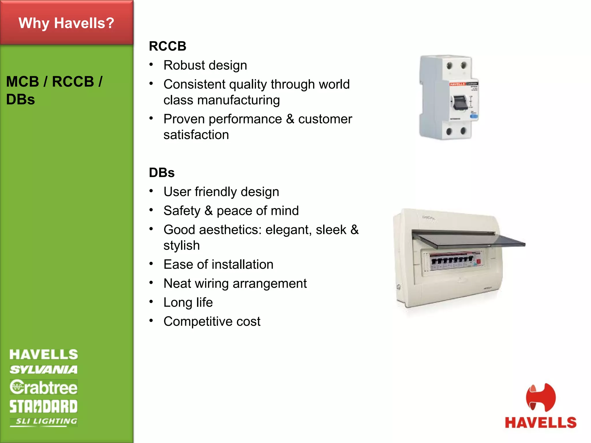 Havells Domestic Switchgear Presentation | PPT