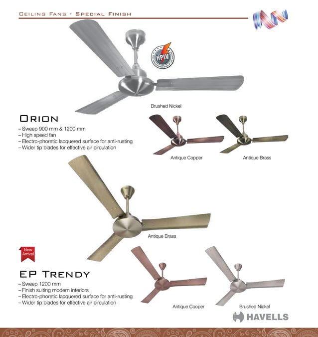 HAVELLS FAN CATALOGUE.pdf | Home Appliances | Home & Garden
